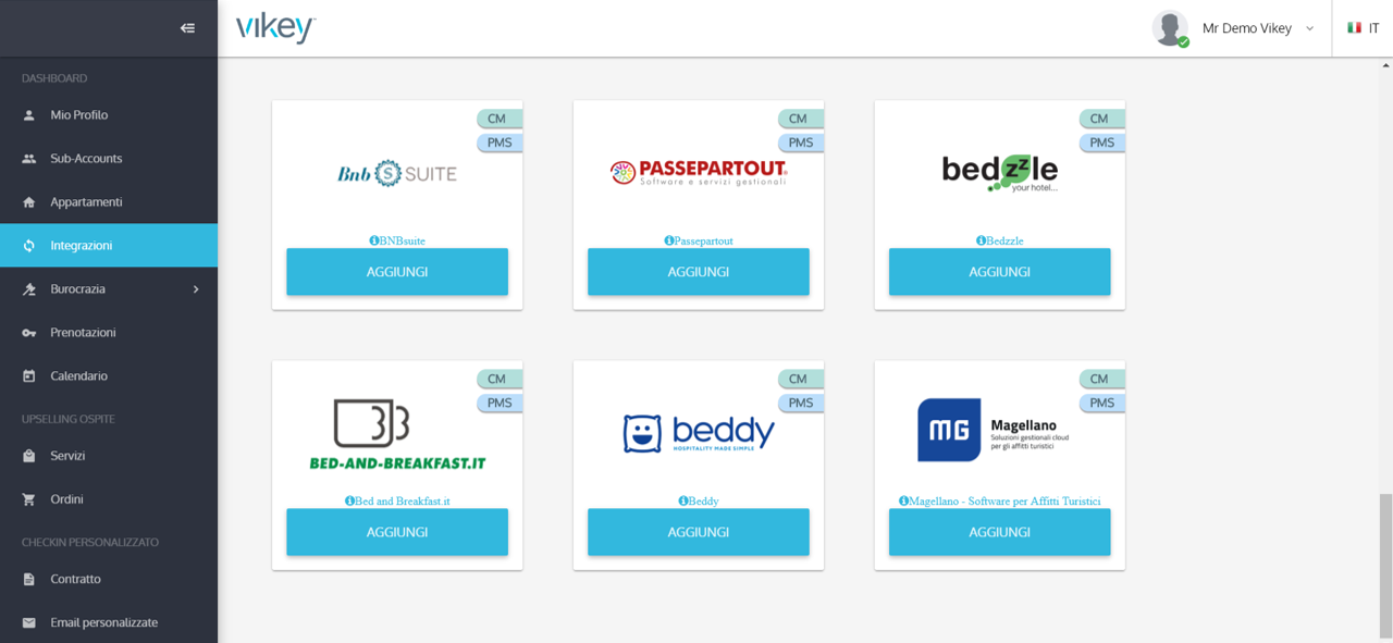 Il self check-in Vikey incontra Beddy, il software per strutture ...